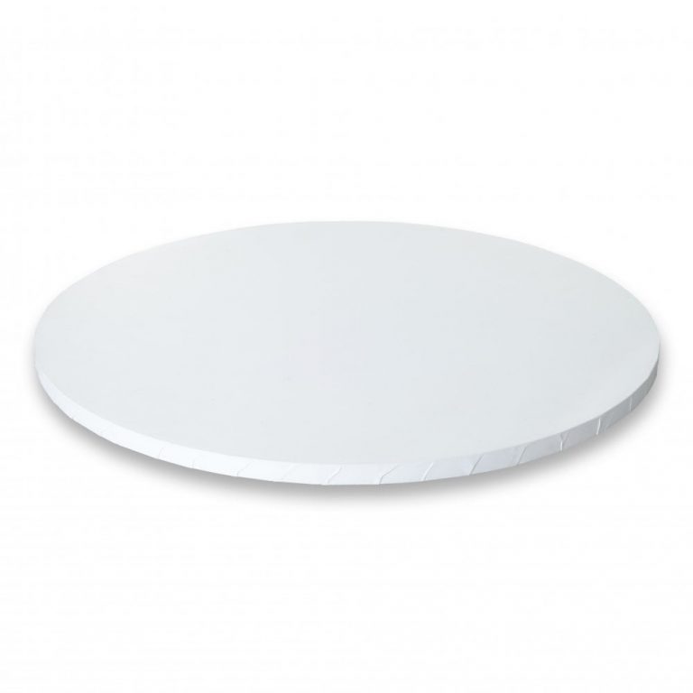 14″ Gloss White Round Masonite Board 12mm Thick – Box a Bake